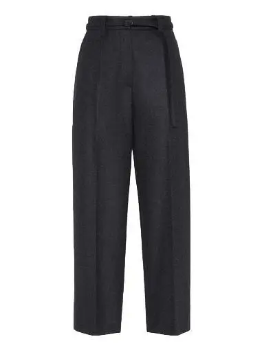 Brunello Cucinelli Straight Crop Trousers - Lignite Grey