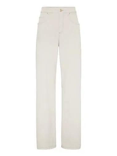 Brunello Cucinelli Loose Barrel Trousers - Cool Beige