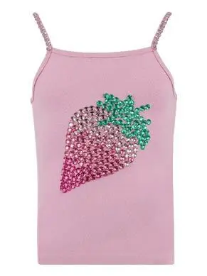 LOLA + THE BOYS Strawberry Gems Tank Top - Pink