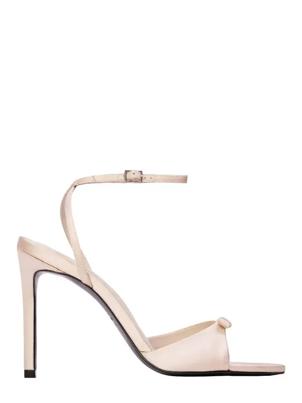 BLACK SUEDE STUDIO Albie 100 Satin Sandal - Champagne Satin