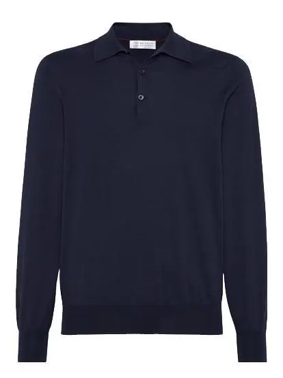 Brunello Cucinelli Polo-style Sweater - Navy Blue