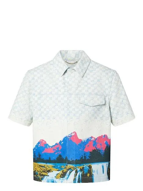 LOUIS VUITTON Landscape Shortsleeved Denim Shirt - Multicoloured