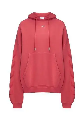 Off-White St. Matthew Design Skate Fit Hoodie - Washed Red