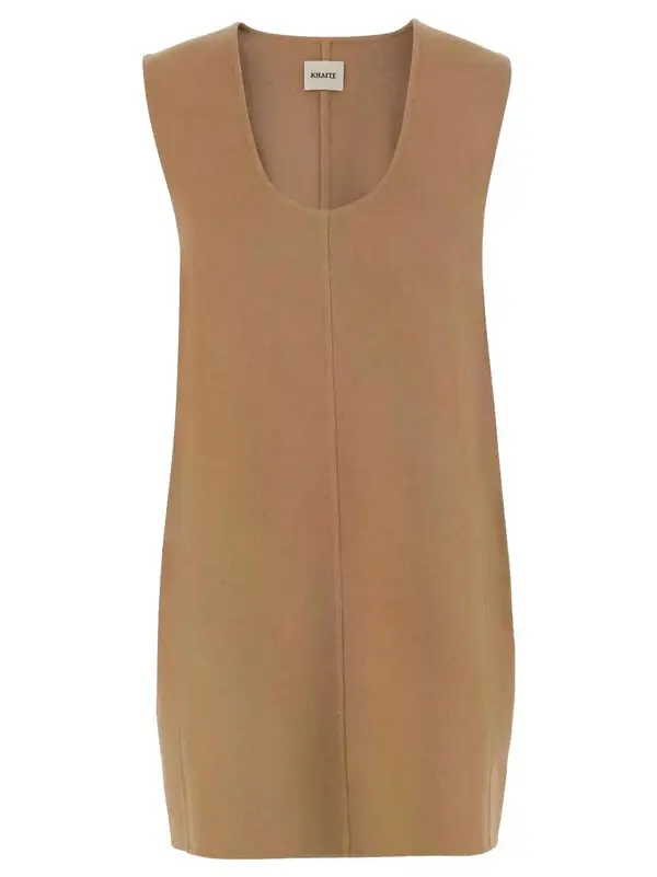 Khaite Sleeveless Scoop-neck Dress - Neutrals