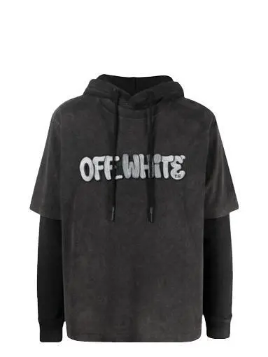 Off-White Vintage Double Sleeve Hoodie - Black