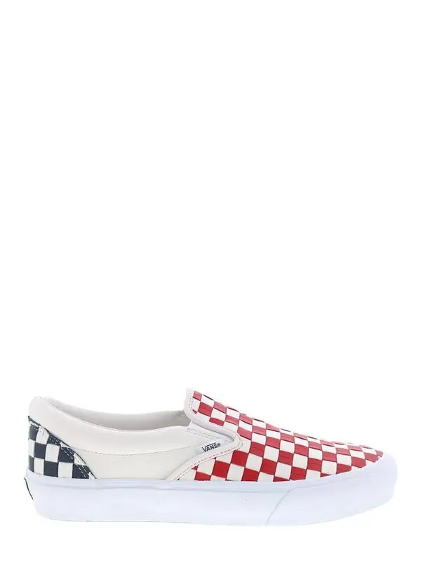 VANS Classic Slip-on Vlt Lx Woven Checkboard - Red/blanc/dress Blues