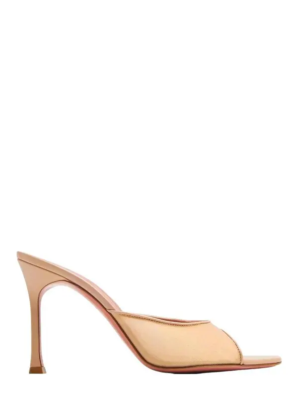 Amina Muaddi 95mm Alexa Mules - Neutrals