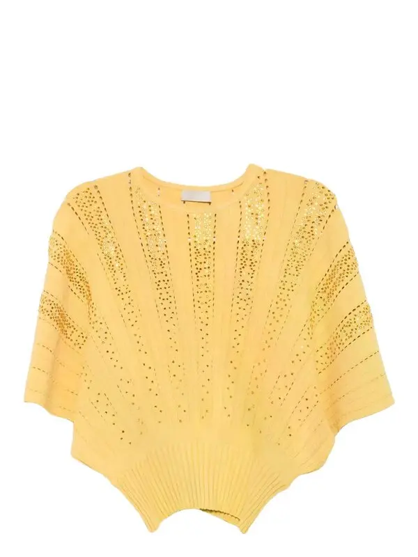 Elie Saab Crystal-embellished Top - Yellow