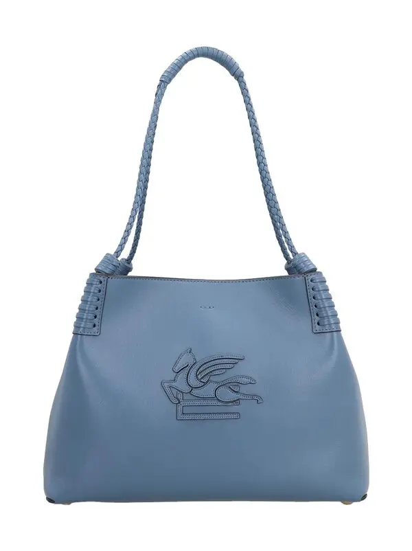 Etro Libra Small Leather Tote - Blue