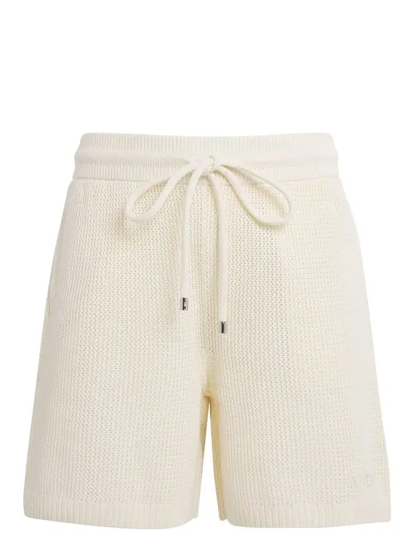 Amiri Cotton Crochet Shorts - Ivory