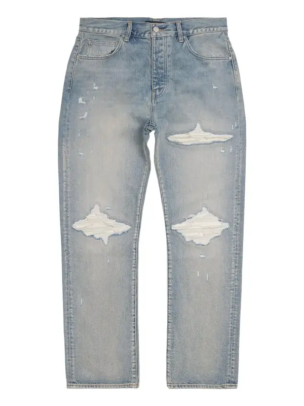 Amiri Distressed Mx1 Straight Jeans - Blue