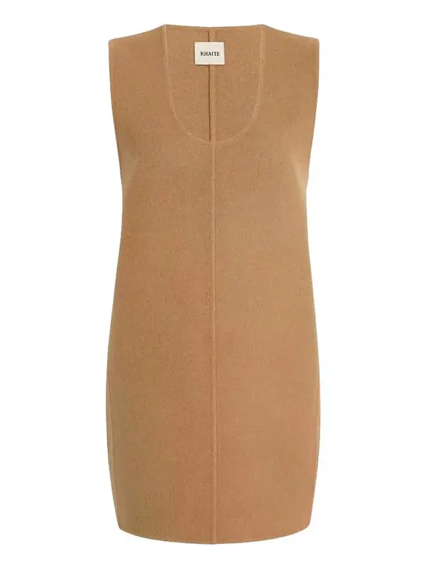 Khaite Sleeveless Wool Dress - Neutrals