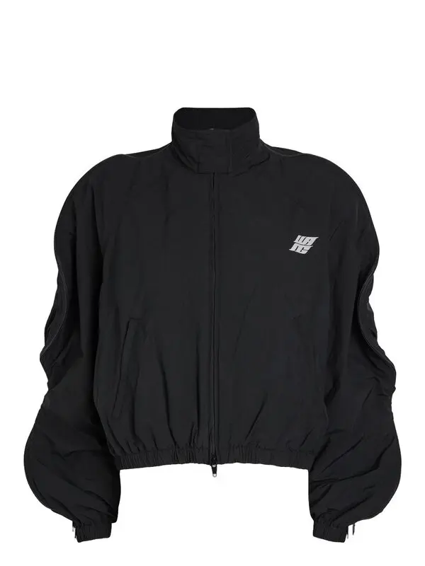 Alexander Wang Zip Sleeve Coaches Shell Jacket - Black