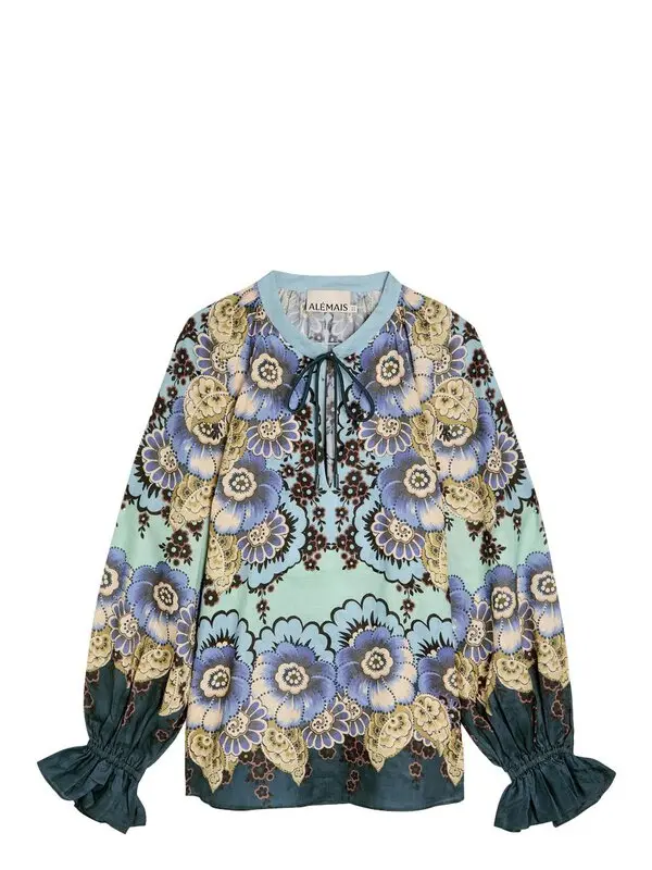 ALEMAIS Madalena Printed Ramie Blouse - Multicoloured