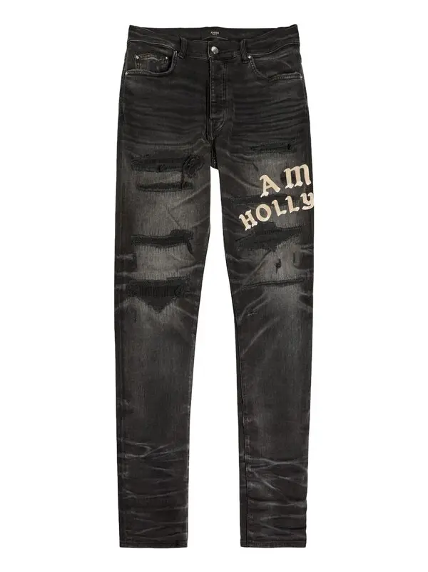 Amiri Hollywood Slim-leg Jeans - Black