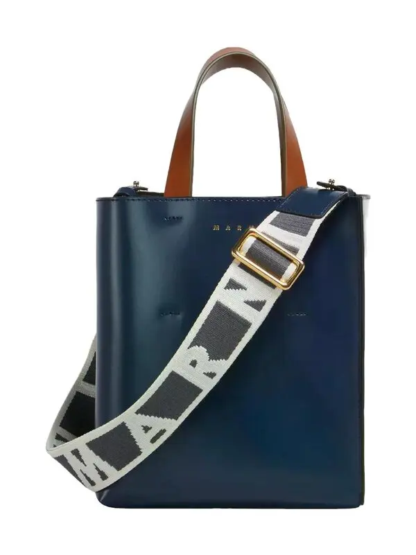 Marni Mini Museo Structured Tote Bag - Blue