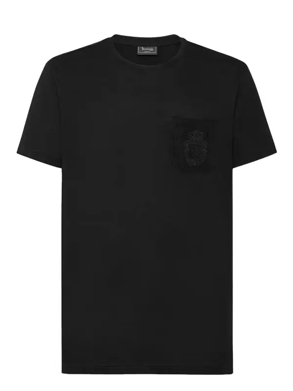 BILLIONAIRE Crest Round-neck T-shirt - Black