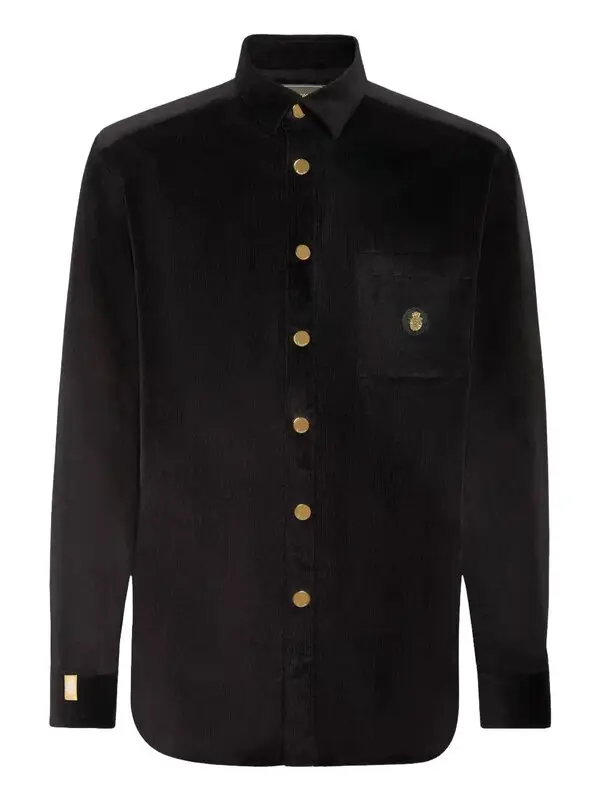 BILLIONAIRE Corduroy Shirt - Black