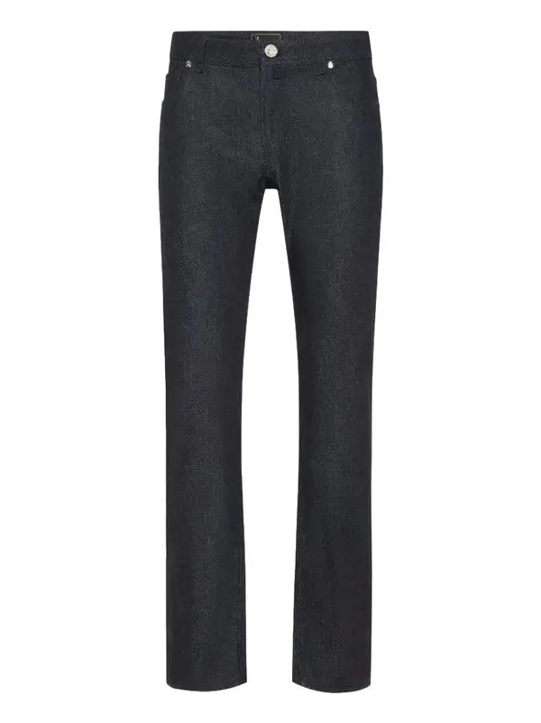 BILLIONAIRE Five-pocket Straight Leg Jeans - Blue