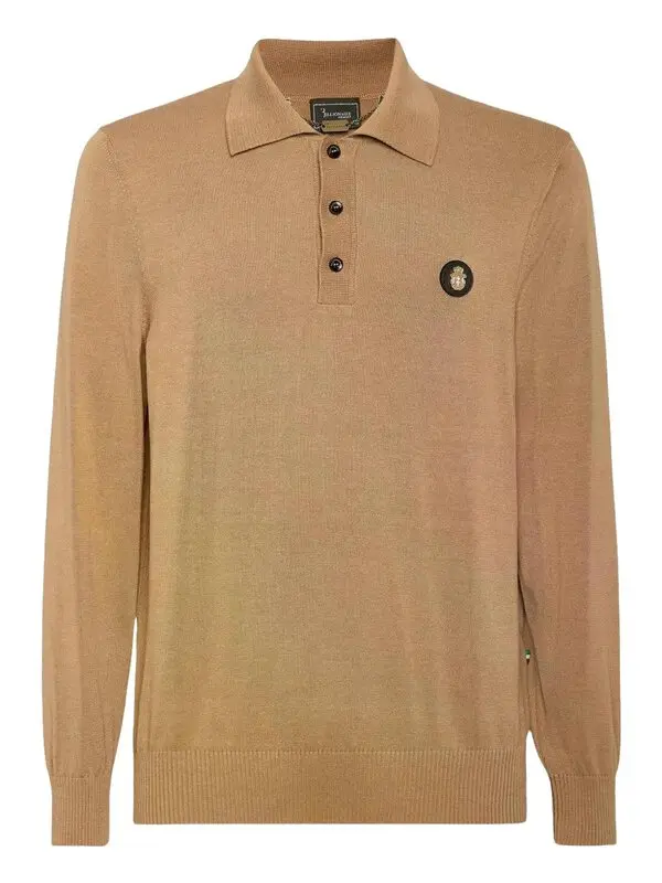 BILLIONAIRE Logo-appliqué Polo Shirt - Neutrals
