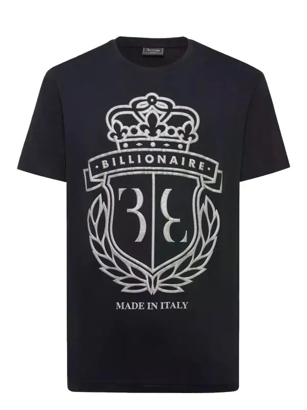 BILLIONAIRE Crest Round-neck T-shirt - Blue