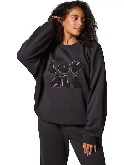 LOVALL Oversized Long Sleeve Sweatshirt - Shadow