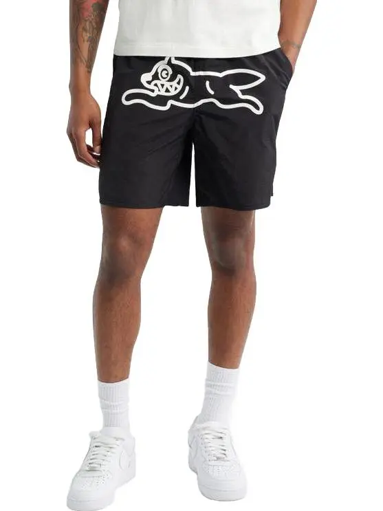 ICECREAM Runner Logo Shorts - Black