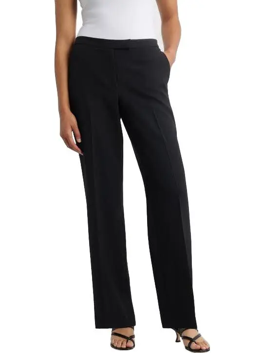 KASPER Wide-leg Trousers - Black