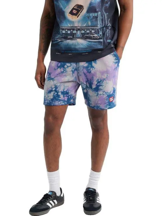 ICECREAM Villain Tie-dye Fleece Shorts - Orchid