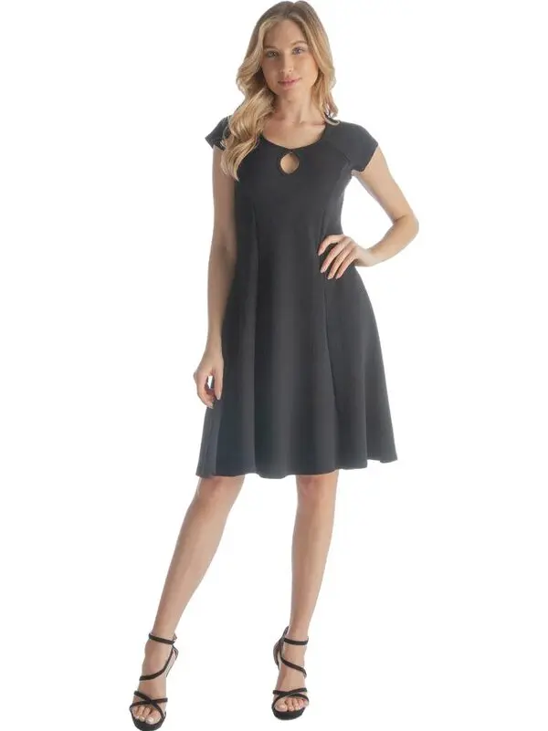 24SEVEN COMFORT APPAREL V-neck Sleeveless Maxi Dress With Belt - Black