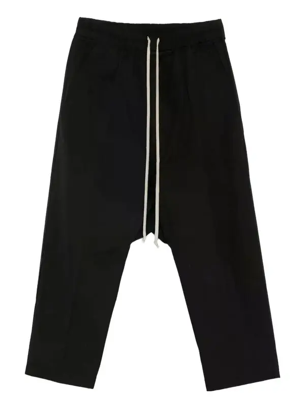 Rick Owens Drawstring Cropped Trousers - Black