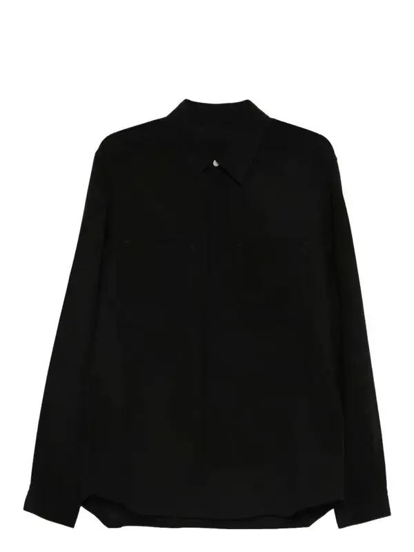 Rick Owens Wool Shirt Jacket - Black