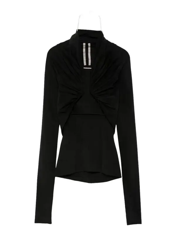 Rick Owens Cut-out Long Sleeve Top - Black