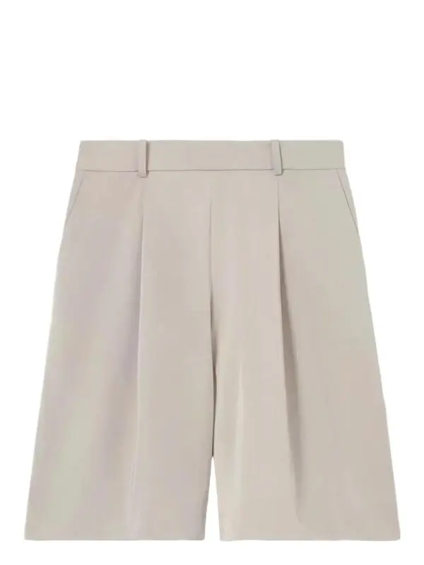 Claudie Pierlot Pleated Bermuda Shorts - Neutrals