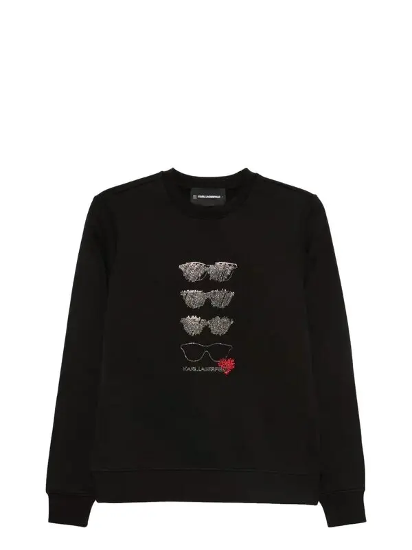 Karl Lagerfeld Sequin-embellished Sweatshirt - Black