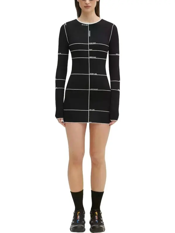 Vetements Intarsia-knit Mini Dress - Black