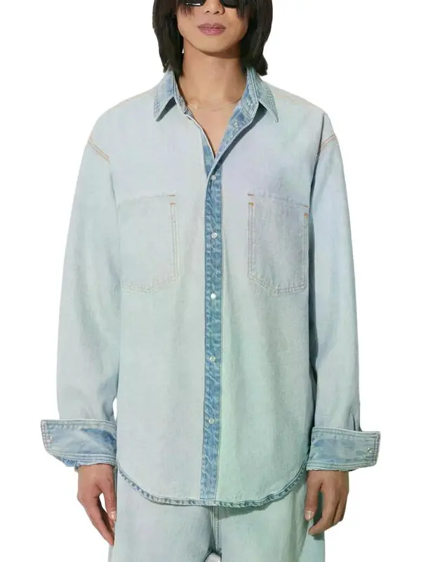 Vetements Inside-out Denim Shirt - Blue