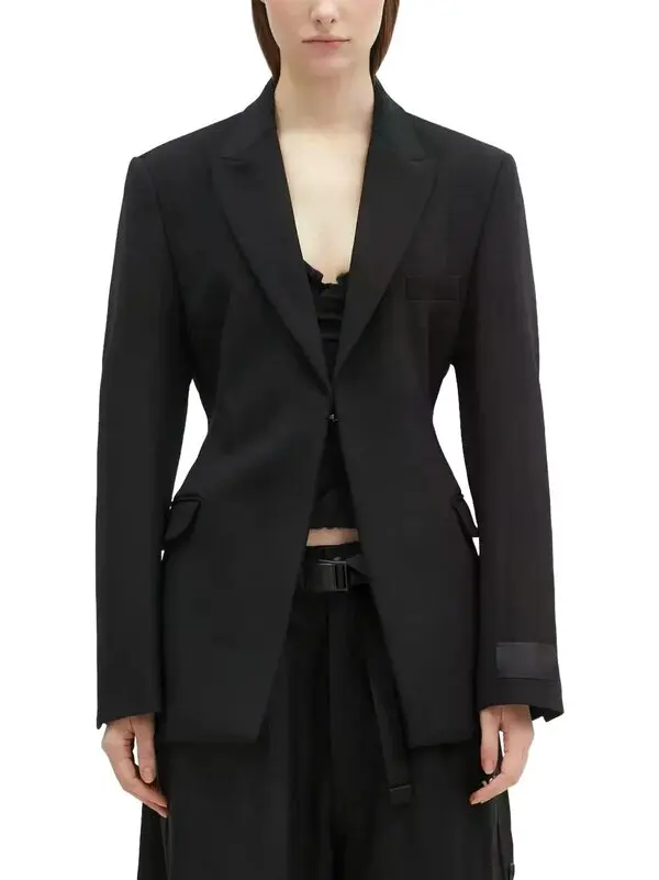 Vetements Structured Blazer With Logo Patch - Black