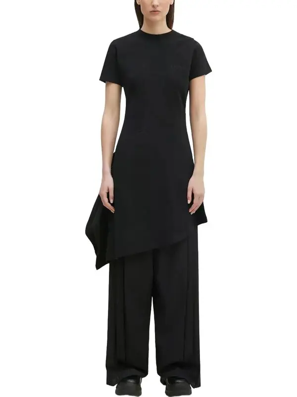 Vetements Asymmetric Pleated Dress - Black