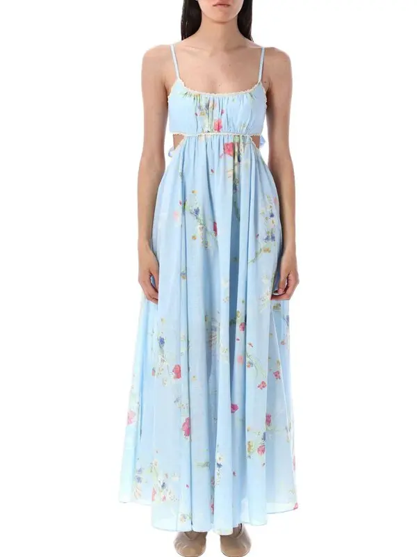 Zimmermann Floral Print Maxi Dress - Blue