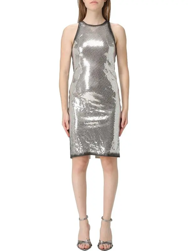 Attico Sequin Dress - Silver