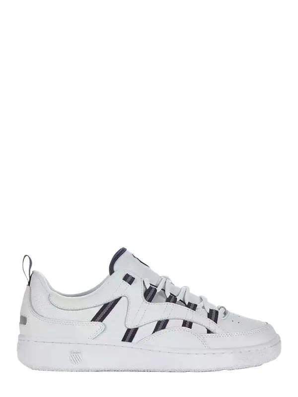 K-Swiss Leather Striped Sneakers - White