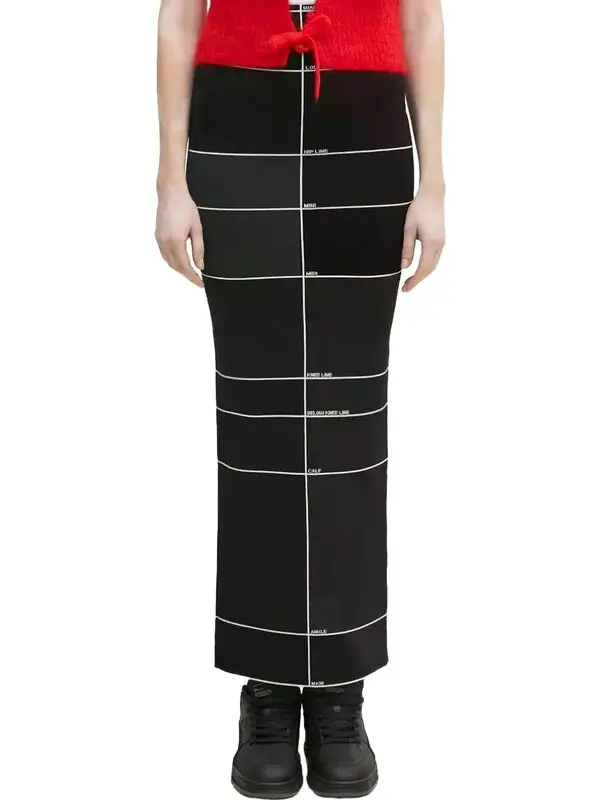 Vetements Stripe-detail Maxi Skirt - Black