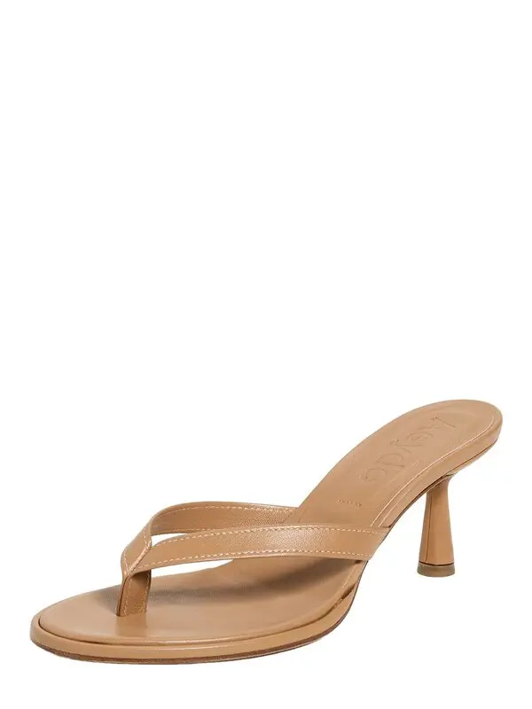 AeydĒ Daphne Nappa Leather Sandals - Hazelnut