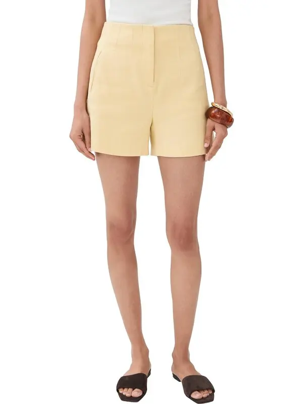 Veronica Beard Brit Tailored Shorts - Chamomile