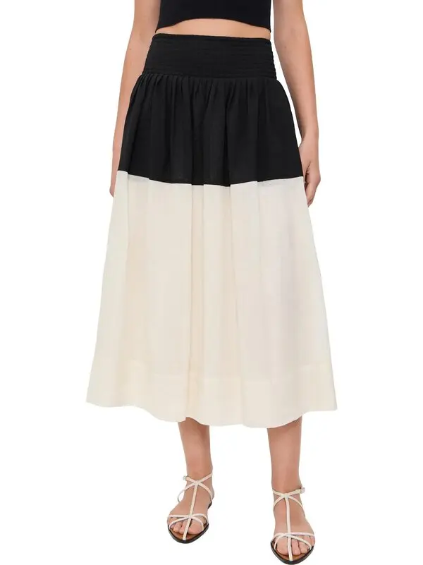 Sea Nicola Ramie Midi Skirt - Multi