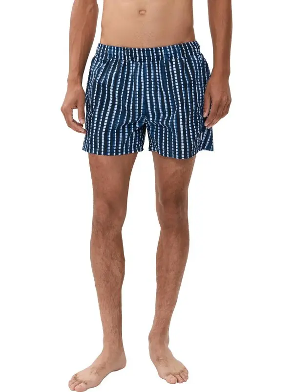 AUTO-REPLY Printed Sebastian Swim Trunks - Lapis/bright Blue