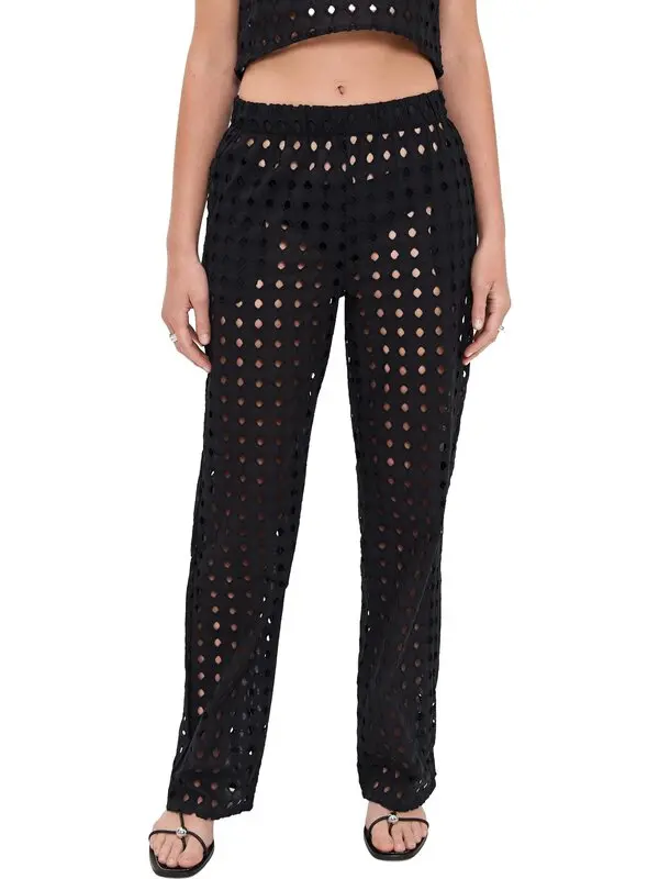 LE BOP Eyelet Odette Pants - Black