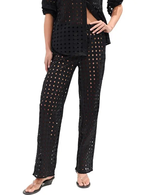 LE BOP Eyelet Odette Pants - Black
