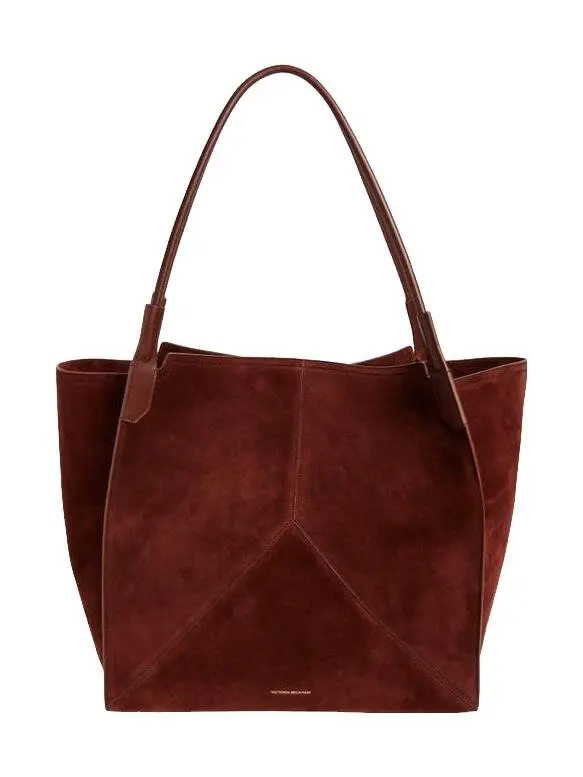 Victoria Beckham Suede Tote - Dark Brown